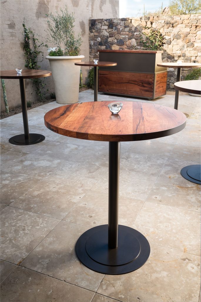 Scottsdale National Golf Club high top cocktail table - Yamwood Foundry